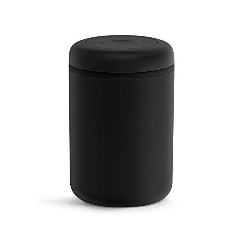 Fellow Atmos Vacuum Coffee Canister & Food Storage Container - Airtight Food Storage Containers - Coffee Containers - 1.2 Liter - Matte Black