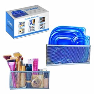 slim caddy cabinet organizer | optimize your cabinet space | inside cabinet door storage | durable, slender design| lid organizer, bathroom makeup organizer, and more |2 pack, 8”l x 3.5”h x 1.8”d each