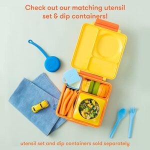 OmieBox Bento Box for Kids - Insulated Bento Lunch Box with Leak Proof Thermos Food Jar - 3 Compartments, Two Temperature Zones - (Sunshine) (Single) (Packaging May Vary)