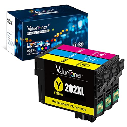 Valuetoner Remanufactured Ink Cartridges Replacement for Epson 202XL 202 XL to use with Workforce WF-2860 Expression Home XP-5100 (1 Cyan, 1 Magenta, 1 Yellow)