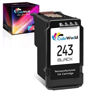 coloworld remanufactured ink cartridge replacement for canon pg-243 pg-245xl 245xl for pixma mx492 mx490 tr4520 mg2522 mg2922 mg2520 mg2920 mg3022 mg2420 ip2820 ts202 ts3122 mg3029 printer (1 black)