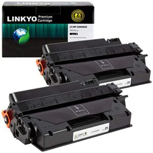 linkyo compatible toner cartridge replacement for hp 05x ce505x (black, high yield, 2-pack)