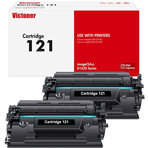 121 Black Toner Cartridge 2 Pack Compatible Replacement for Canon 121 CRG121 for Canon imageCLASS D1620 D1650 1620 1650 Printer