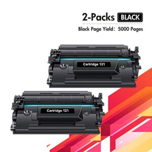 121 Black Toner Cartridge 2 Pack Compatible Replacement for Canon 121 CRG121 for Canon imageCLASS D1620 D1650 1620 1650 Printer