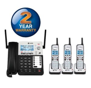 at&t 3 handset corded/cordless phone bundle (4 line)