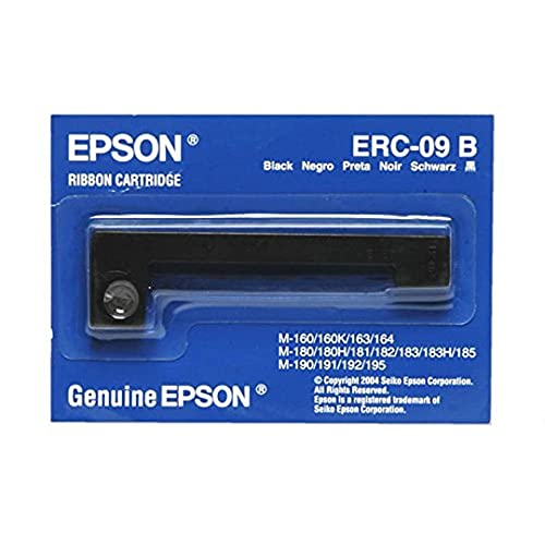 Genuine Epson (ERC-09B) 12-Pack Black Ribbon Cartridge for Epson ERC 9B, HX20/40 Printers, HX20, M160, 163, 164, 180, 181,182, 183, 190, 191, 192 and 192G