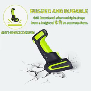 Alacrity Upgraded QR 2D Industrial Barcode Scanner, Wireless Charging Cradle, 1968 ft Long Transmission Distance, Bluetooth & 433Mhz Wireless 2in1 Barcode Reader, Dust Shock Proof Hands Free