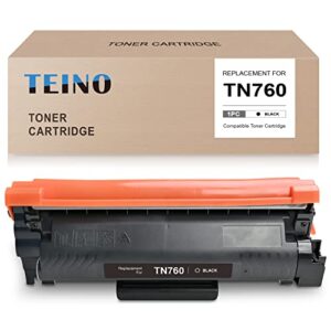 teino compatible toner cartridge replacement for brother tn760 tn-760 tn730 for brother dcp-l2550dw mfc-l2710dw mfc-l2750dw hl-l2370dw hl-l2395dw hl-l2350dw hl-l2390dw hl-l2370dwxl (black, 1 pack)