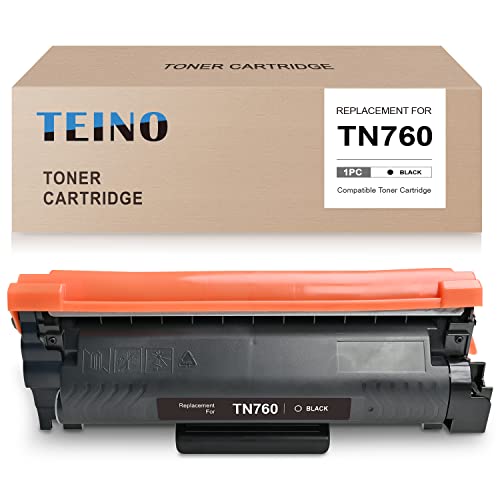 TEINO Compatible Toner Cartridge Replacement for Brother TN760 TN-760 TN730 for Brother DCP-L2550DW MFC-L2710DW MFC-L2750DW HL-L2370DW HL-L2395DW HL-L2350DW HL-L2390DW HL-L2370DWXL (Black, 1 Pack)