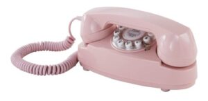 crosley cr59-pi princess phone with push button technology, pink