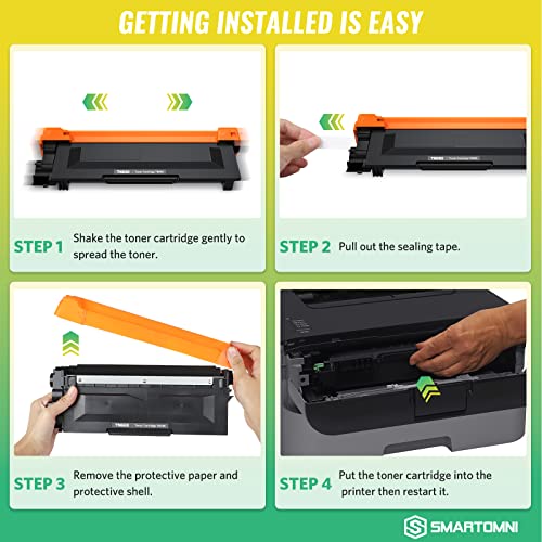 S SMARTOMNI Compatible TN660 (Design V3) Toners_cartridges Replacement for Brother TN-660 TN-630 Toner for Brother MFC-L2700DW HL L2300D L2340DW L2380DW L2320D DCP L2540DW L2520DW MFC-L2740DW L2720DW