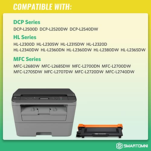 S SMARTOMNI Compatible TN660 (Design V3) Toners_cartridges Replacement for Brother TN-660 TN-630 Toner for Brother MFC-L2700DW HL L2300D L2340DW L2380DW L2320D DCP L2540DW L2520DW MFC-L2740DW L2720DW