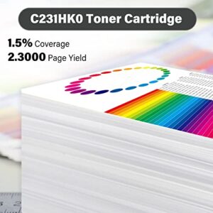 C231HK0 Toner Cartridge Compatible with lexmark C2325 C2425 C2535 MC2325 MC2425 MC2535 MC2640 C2325dw C2425dw C2535dw MC2325adw MC2425adw MC2535adwe MC2640adwe Printer 3000 Yield - Black