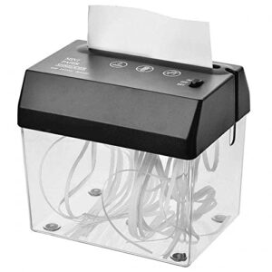 USB Paper Shredder A6 Paper Cutter with Letter Opener Mini Electric Shredder Battery Powered Paper Cutting Machine Universal Office School Home Desktop Stationery for Paper, Bills, Receipts