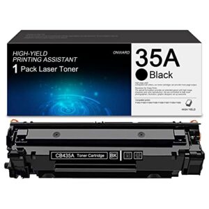 35a toner cartridge cb435a black – (high yield ) onwa 1-pack compatible 35a cb435a toner cartridge replacement for hp p1006 p1002 p1003 p1004 p1005 p1007 p1008 p1009 printer