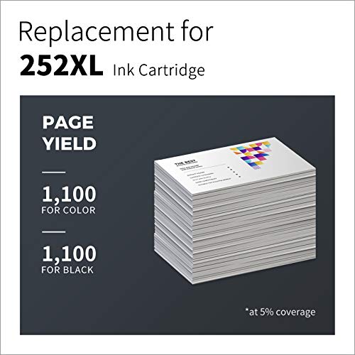 252XL LemeroUexpect Remanufactured Ink Cartridge Replacement for Epson 252XL 252 XL T252XL Ink Combo Pack for Workforce WF-3640 WF-7620 WF-7720 WF-3620 WF-7610 Printer Black Cyan Magenta Yellow, 5P