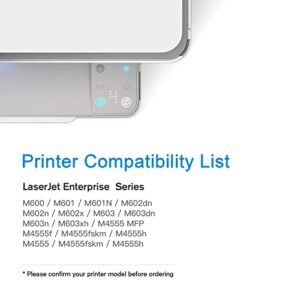 90A CE390A Compatible Toner Cartridge Replacement for HP 90A CE390A 90X CE390X Enterprise 600 M602 M601 M602dn M602n M602x M603dn M603n M4555 M4555f M4555h Printer (Black, 1-Pack)