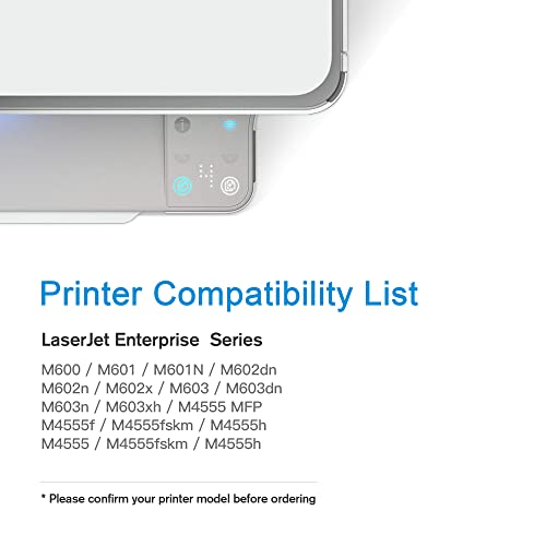 90A CE390A Compatible Toner Cartridge Replacement for HP 90A CE390A 90X CE390X Enterprise 600 M602 M601 M602dn M602n M602x M603dn M603n M4555 M4555f M4555h Printer (Black, 1-Pack)