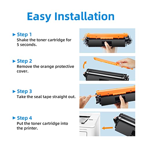 CF217A 17A Black Toner Cartridge Replacement for HP 17A CF217A Perfectly Works with Laserjet Pro M102w MFP M130fw M130nw M130fn M130a M130 M102a M102 Printer (2 Packs, Black)