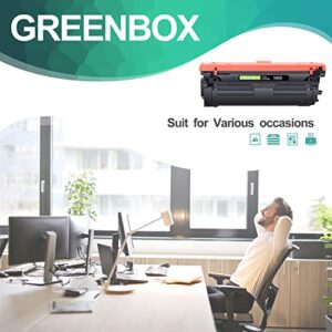 GREENBOX Compatible 508X Black High-Yield Toner Cartridge Replacement for HP 508X 508A CF360X Toner for M553dn M553x M553n M552dn M553 M577 M577Z M577dn M577f M577c Printer (12,500 Pages, 1 Black)