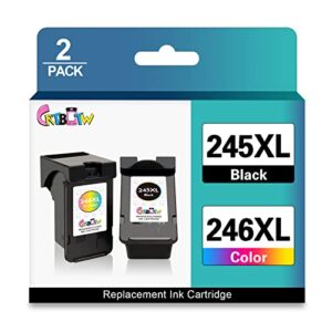 crtbotw remanufactured ink cartridge replacement for canon pg-245xl cl-246xl 245 246 xl 245xl 246xl (black&color) use for pixma mg2522 mx492 tr4520 mx490 mg3022 mg2922 mg3320 mg2520 tr4527 printer