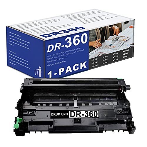 1 Pack DR-360 DR360 Black Drum Unit Replacement for Brother HL-2120 2125 2140 2150 2150N 2170 2170W MFC-7040 7345N 7440 7320 7340 7440N 7840 7840W DCP-7030 7040 7045N Printer(Toner is not Included).