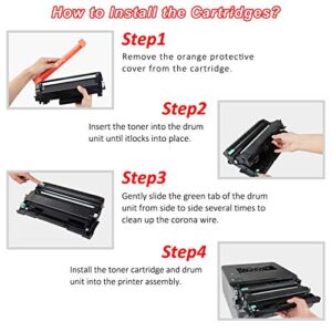 Sotek Toner Cartridge TN760 TN-760 TN730 TN-730,Work with DCP L2550DW, HL L2350DW, HL L2370DW, HL L2390DW, HL L2395DW, HL L2370DWXL, MFC L2710DW, MFC L2750DW, MFC L2750DW(2 Black)