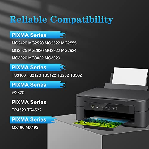 Kingjet Remanufctured Replacement for Canon PG-243 CL-244 PG-245XL CL-246XL for Canon MG2522 Ink Cartridges for Pixma MX492 TS3122 MG2922 MG2520 MG2920