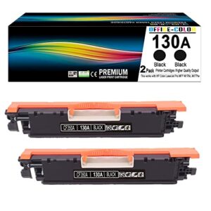 2-pack compatible hp 130a black toner cartridges works with hp color laserjet pro mfp m177fw,m176n printer ink