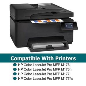 2-Pack Compatible HP 130A Black Toner Cartridges Works with HP Color Laserjet Pro MFP M177fw,M176n Printer Ink