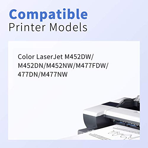 myCartridge SUPRINT 410X CF410X Toner Cartridge Compatible Toner Cartridge Replacement for HP 410X CF410X 410A CF410A use with Color Pro MFP M477fnw M452dn M452dn M477fdw M477fnw Printer CF410X