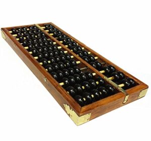 magikon vintage-style chinese wooden abacus, chinese lucky calculator