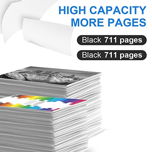 FAcms Remanufactured 63xl Black Ink Cartridge Replacement for HP 63 63XL for HP OfficeJet 3830 5255 5258 Envy 4520 4512 4513 4516 DeskJet 1112 1110 3630 3632 3634 2130 2132 Printer (2 Black)