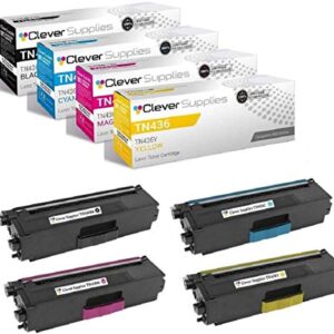 CS Compatible Toner Cartridge Replacement for Brother TN436 TN-436 TN436BK TN436C TN436M TN436Y for HL-L8360CDW / L9310CDW MFC-L8900CDW / L9570CDW 4 Color Set