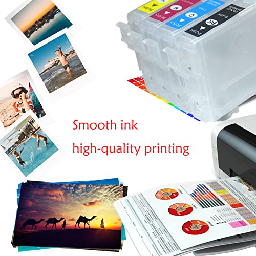 212XL No Chip Remanufactured Ink Cartridge Refillable Ink Cartridges Without Chip & Ink for XP-4100 XP-4105 Sublimation Ink Cartridges Empty Ink Cartridges Replacement for WF-2850 WF-2830 Printer