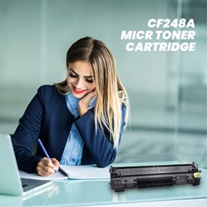 Ampro's CF248A MICR Compatible Toner Cartridge Replacement for HP CF248A 48A MICR or HP 48A for HP Laserjet M29W M15W, M15a, MFP M28a/MFP M28w - Prints 1000 Checks!