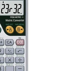 Sharp EL344RB 10-Digit Calculator with Punctuation, Metric Converter, Solar Powered LCD Display, Small Pocket Calculator for Students and Professionals