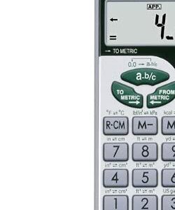 Sharp EL344RB 10-Digit Calculator with Punctuation, Metric Converter, Solar Powered LCD Display, Small Pocket Calculator for Students and Professionals