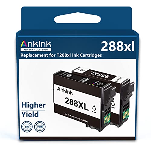 Ankink Remanufactured Ink Cartridge Replacement for Epson 288XL 288 XL Fit for Expression XP-330 XP-340 XP-430 XP-434 XP-440 XP-446 Printer Black Combo (2 Black 2-Pack)