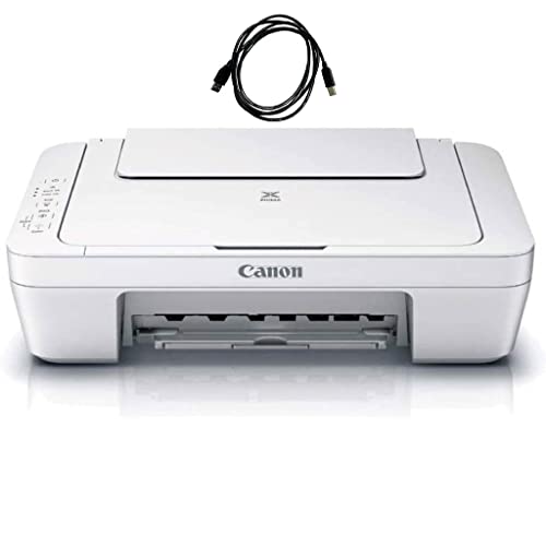 Can-on Pixma MG25Series All-in-One Inkjet Printer, Scanner & Copier, Up to 60 Sheets Paper Tray - Hi-Speed USB Connectivity+ Bools USB Printer Cable