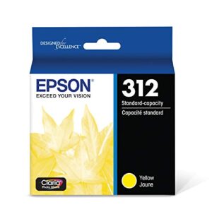 epson t312 claria photo hd -ink standard capacity yellow -cartridge (t312420-s) for select epson expression photo printers