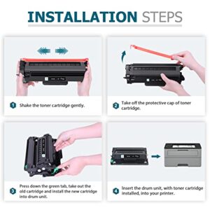 inkalfa TN760 TN730 Toner Cartridge Replacement for Brother TN760 TN 760 TN-760 TN730 TN-730 for MFC-L2710DW HL-L2395DW MFC-L2750DW HL-L2370DW L2390DW L2350DW Printer Ink (Black, 4-Pack)