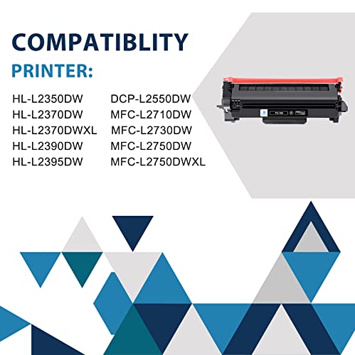 inkalfa TN760 TN730 Toner Cartridge Replacement for Brother TN760 TN 760 TN-760 TN730 TN-730 for MFC-L2710DW HL-L2395DW MFC-L2750DW HL-L2370DW L2390DW L2350DW Printer Ink (Black, 4-Pack)