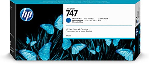 HP 747 Chromatic Blue 300-ml Genuine Ink Cartridge (P2V85A) for DesignJet Z9+ Large Format Printers