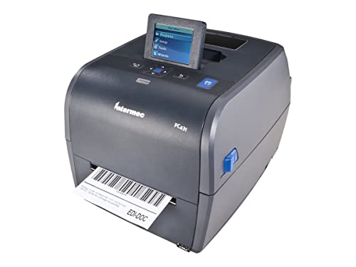 Intermec PC43TB00100201 Intermec, Pc43T Printer, 4" Thermal Transfer/Direct Thermal Desktop Printer, 203 Dpi, LCD Display, Tear-Off, Real Time Clock, USB 2.0 and 2 USB Host Ports