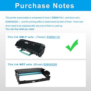 LCL Remanufactured Toner Cartridge Replacement for Lexmark E260A11A E260 E260d E260dn E260dt E260dtn E360 E360d E360dn E360dtn E460 E460dn E460dw E462dtn E462 E460d E460dtn (1-Pack Black)