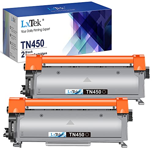 LxTek Compatible Toner Cartridge Replacement for Brother TN450 TN420 TN 450 to use with HL-2270DW MFC-7360N MFC-7860DW MFC-7460DN MFC-7460DN DCP-7065DN (2 Black)