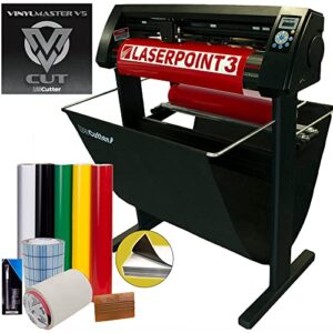 34″ laserpoint 3 vinyl cutter plotter with contour cutting, vinyl, tape, tools (bundle)