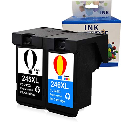 A1INK Refilled PG 245XL CL 246XL PG 243XL CL 244XL Ink Cartridge Replacement for Canon PIXMA TS202 TS302 IP2820 MG2555 TS3120 MG3020 MG2420 MG2922 MG3022 MG2520 MG3029 2924 2520 2525 TR4520 Printer