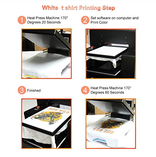 hrm Automatic T-Shirt Printing Machine Printer Tshirt Machine for Sweatshirts/Hoodies/Pants/Jeans etc,A3 dtg + ink